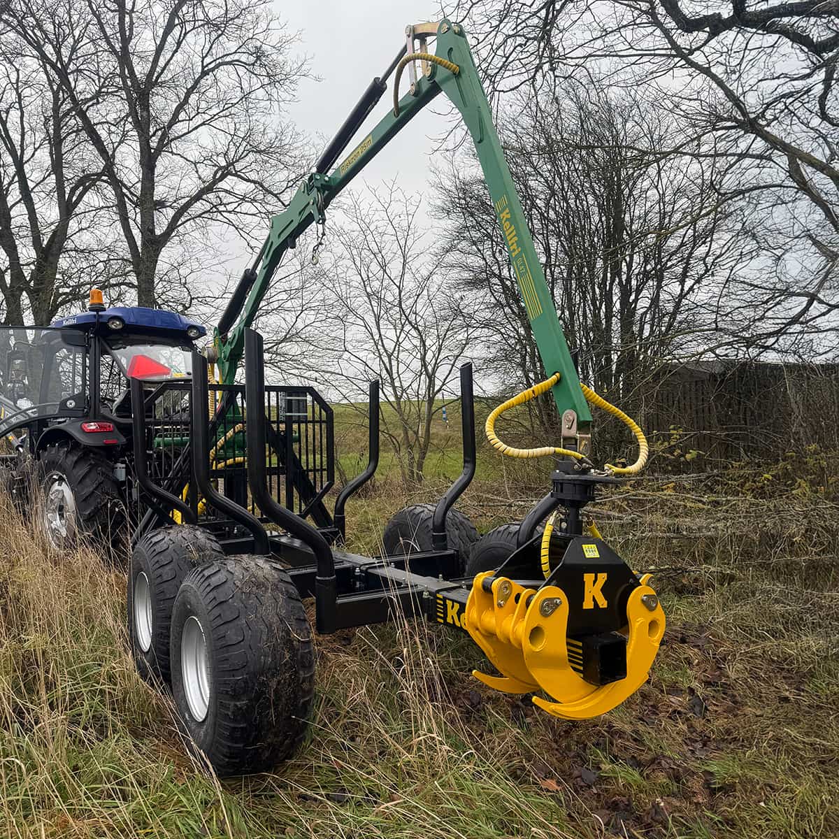 Skogsvagn med kran 4,7 m | 7 ton | Kellfri